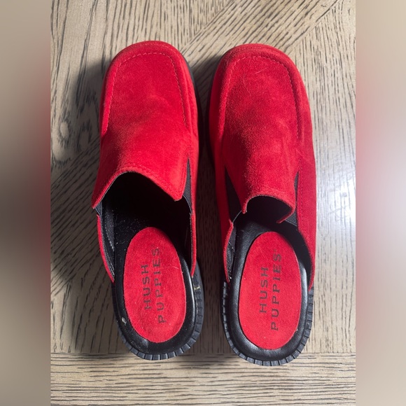 Hush Puppies | Shoes | Hush Puppies Red Suede Slides Size 65 | Poshmark